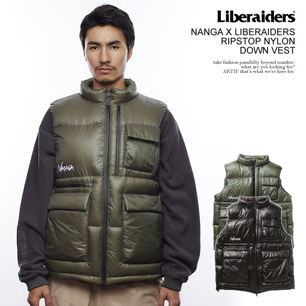 30％OFF SALE セール Liberaiders リベレイダース NANGA × LIBERAIDERS RIPSTOP NYLON DOWN VEST ダウンベスト atfjkt