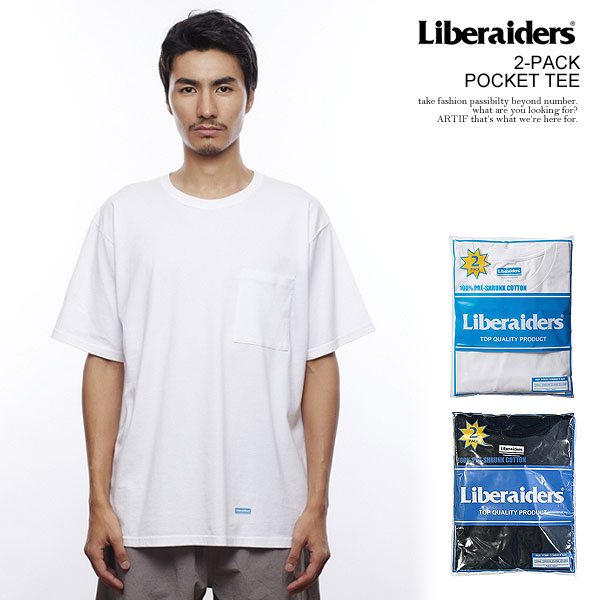 Liberaiders リベレイダース 2-PACK POCKET TEE メンズ Tシャツ 半袖 パックTシャツ 2枚組 ポケットTシャツ atftps