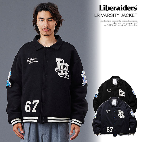 Liberaiders リベレイダース LR VARSITY JACKET メンズ ジャケット ヴァ—シティジャケット スタジャン 送料無料 ストリート atfjkt