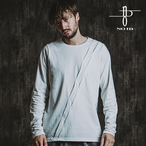 NO ID. BLACK ノーアイディー バイアスダーツPO メンズ Tシャツ 長袖 ロンT カットソー 送料無料 atftps