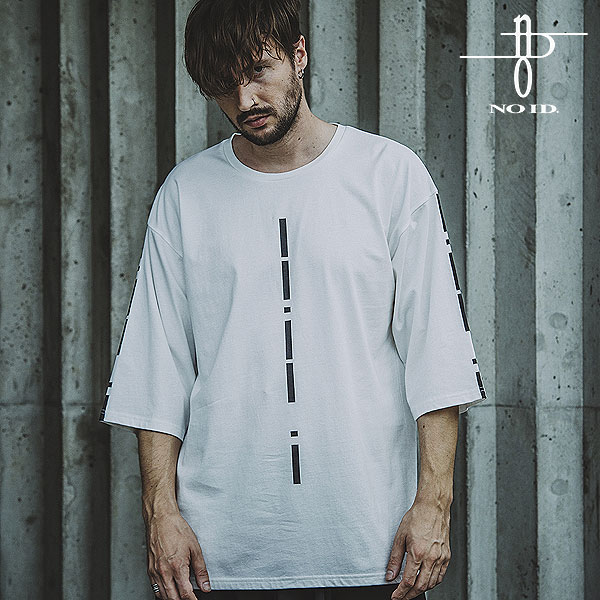 2025 秋 先行予約 8月上旬入荷予定 NO ID. BLACK ノーアイディー ドロップヘキサグラムプリント8分袖BIG-PO キャンセル不可 atftps