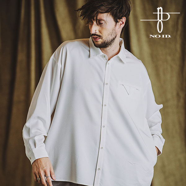 40％OFF SALE セール NO ID. ノーアイディー タブポケットBIG-SH メンズ シャツ 長袖シャツ 無地シャツ atftps
