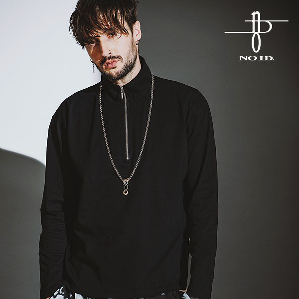 NO ID. ノーアイディー ハーフZIP-BIG-PO メンズ プルオーバー カットソー 長袖 ハーフジップ 送料無料 atftps