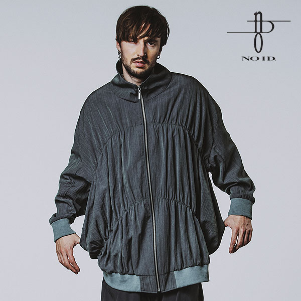 2025 夏 先行予約 3月下旬入荷予定 NO ID. BLACK ノーアイディー ギャザードレープロングトラックJKT メンズ ガウン atfjkt