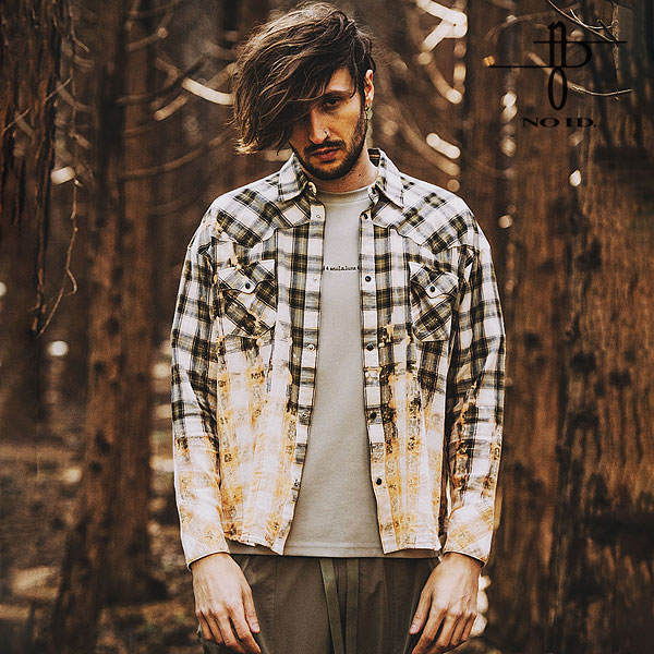 60％OFF SALE セール NO ID. ノーアイディー ブリーチチェックウエスタンSH メンズ シャツ atftps