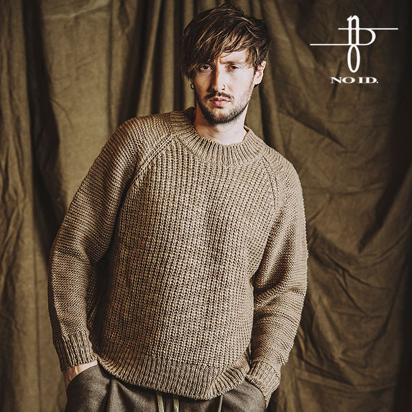 40％OFF SALE セール NO ID. ノーアイディー ローゲージスラブニットC/N-PO メンズ ニット セーター クルーネック atftps