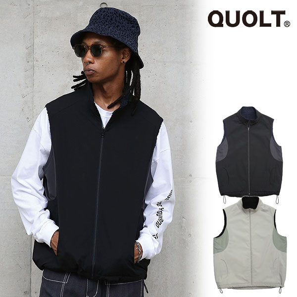 2025 秋冬 先行予約 9月上旬〜中旬入荷予定 QUOLT クオルト TECK-REVERSIBLE VEST メンズ ベスト キャンセル不可 atfjkt