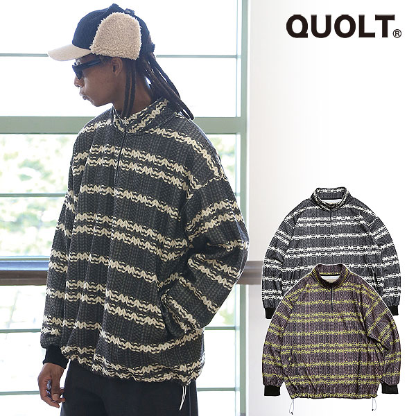 2025 冬 先行予約 10月下旬〜11月上旬入荷予定 QUOLT クオルト FAKE-KNIT PULLOVER メンズ ニット キャンセル不可 atftps