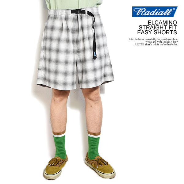 20％OFF SALE セール RADIALL ラディアル ELCAMINO - STRAIGHT FIT EASY SHORTS パンツ ショートパンツ オンブレ atfpts