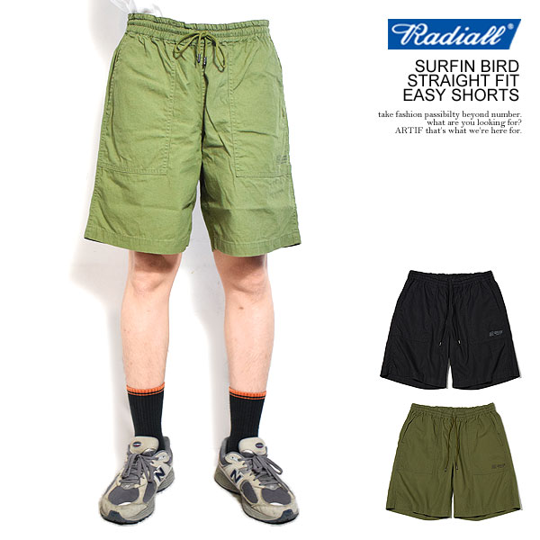 20％OFF SALE セール RADIALL ラディアル SURFIN BIRD - STRAIGHT FIT EASY SHORTS パンツ ショートパンツ atfpts