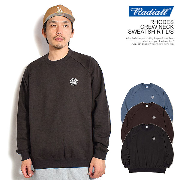 RADIALL ラディアル RHODES - CREW NECK SWEATSHIRT L/S メンズ スウェット トレーナー 裏毛 送料無料 ストリート atftps