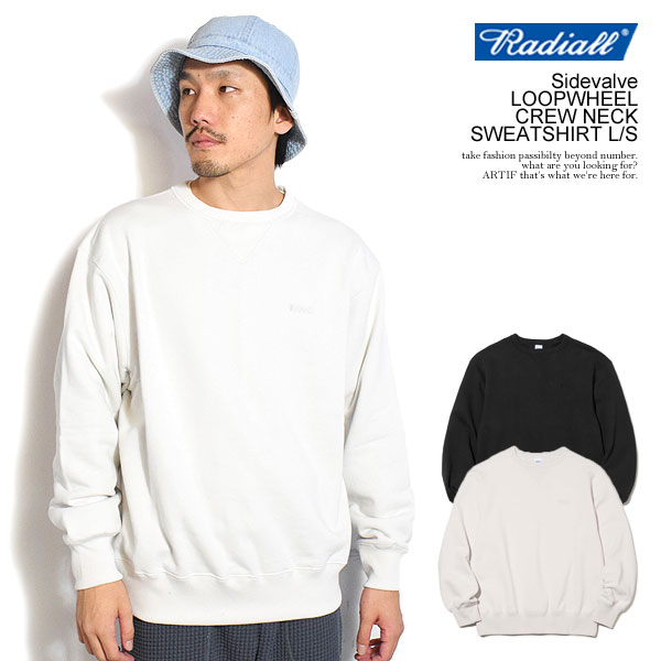 RADIALL ラディアル SIDEVALVE - LOOPWHEEL CREW NECK SWEATSHIRT L/S メンズ スウェット トレーナー 送料無料 atftps