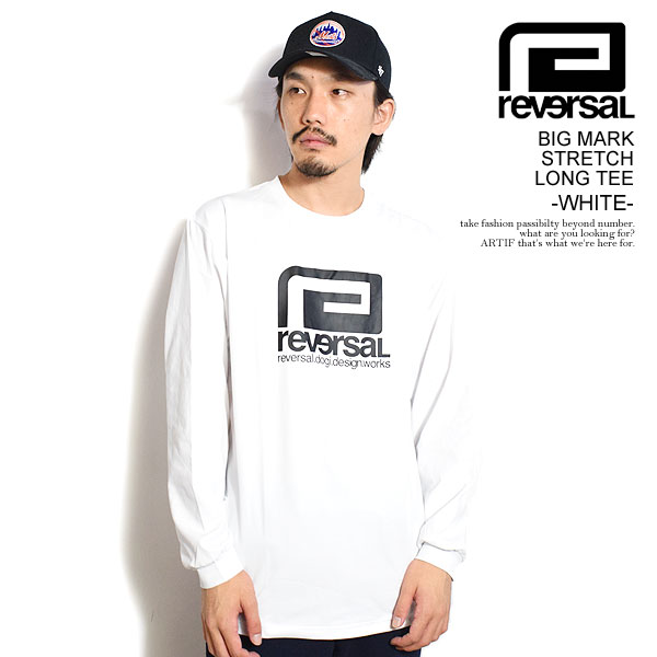 20％OFF SALE セール reversal リバーサル BIG MARK STRETCH LONG TEE -WHITE- メンズ Tシャツ ロンT atftps