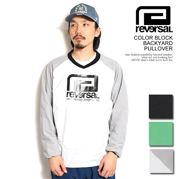 30％OFF SALE セール reversal リバーサル COLOR BLOCK BACKYARD PULLOVER メンズ プルオーバージャケット ピステ atfjkt