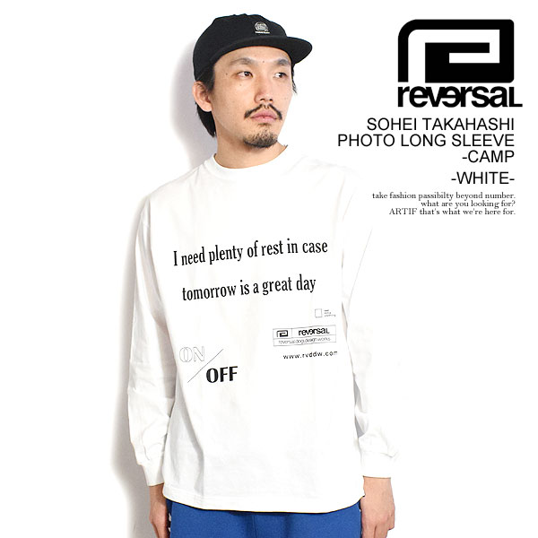 reversal リバーサル SOHEI TAKAHASHI PHOTO LONG SLEEVE -CAMP -WHITE- メンズ Tシャツ 長袖 ロンT スポーツ rvddw atftps