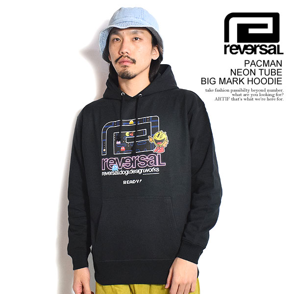 reversal × PAC-MAN リバーサル PACMAN NEON TUBE BIG MARK HOODIE パーカー プルオーバー パックマン コラボ atftps