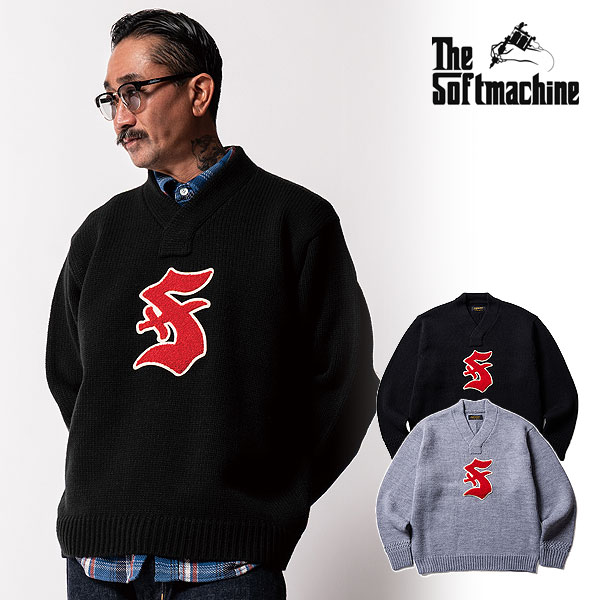 2025 秋冬 先行予約 11月〜12月入荷予定 SOFTMACHINE ソフトマシーン CREST SWEATER ニット 送料無料 キャンセル不可 atftps