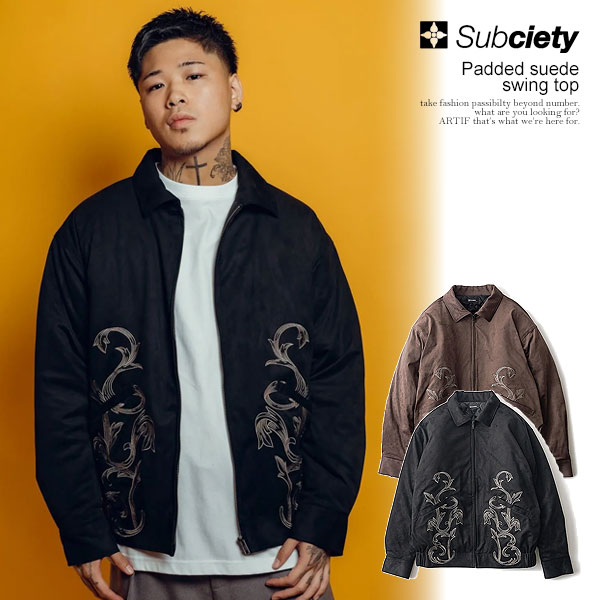 SUBCIETY サブサエティ Padded suede swing top subciety メンズ ジャケット スウィングトップ フェイクスエード 送料無料 atfjkt