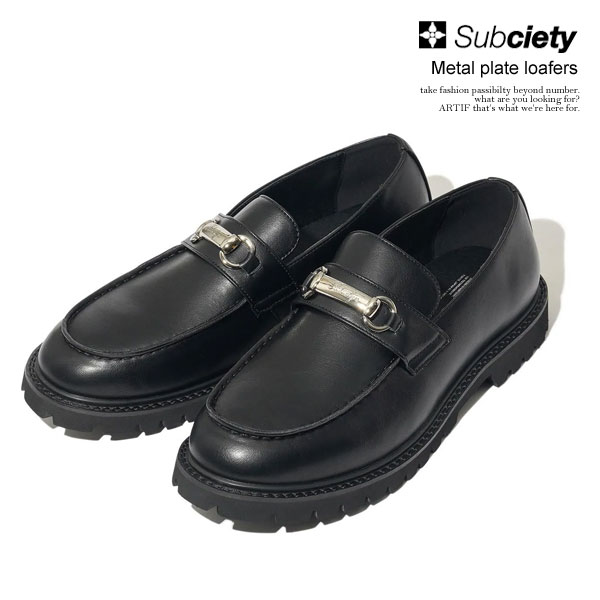 SUBCIETY サブサエティ l plate loafers subciety メンズ ローファー シューズ ビットローファー 送料無料 ストリート atfacc
