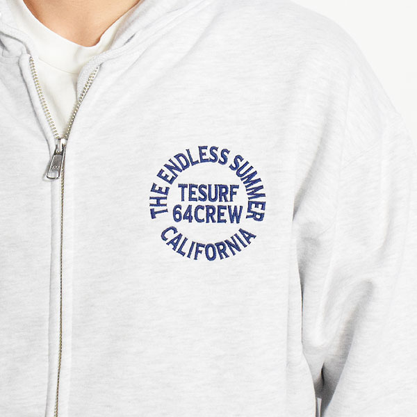 The Endless Summer エンドレスサマー TES SURF TEAM BIG ZIP PARKA -OATMEAL- メンズ パーカー ジップパーカー 送料無料 atftps