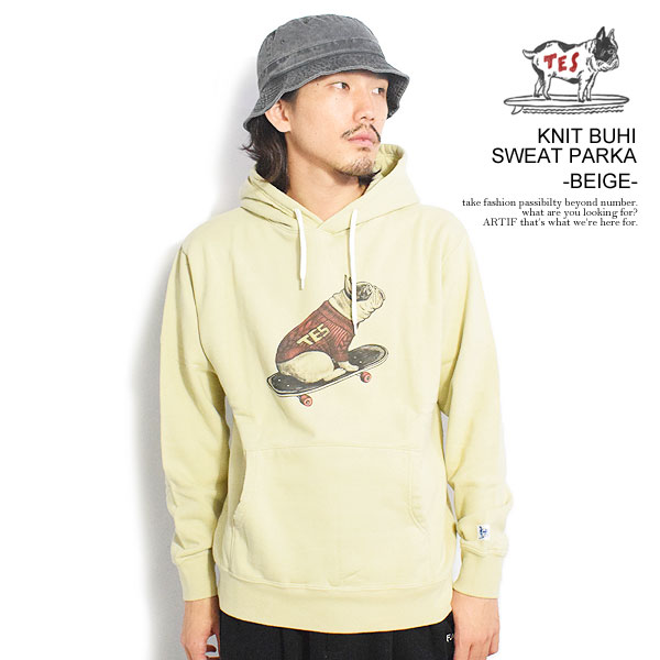 The Endless Summer エンドレスサマー TES KNIT BUHI SWEAT PARKA -BEIGE-  プルオーバー 送料無料 ストリート atftps