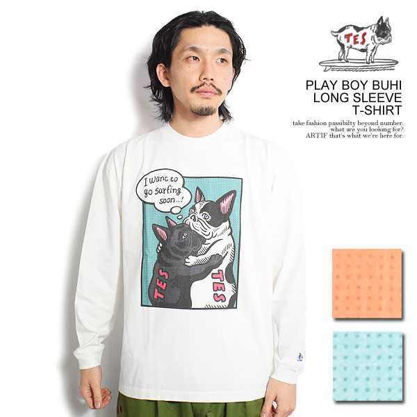 The Endless Summer エンドレスサマー TES PLAY BOY BUHI LONG SLEEVE T-SHIRT メンズ Tシャツ 長袖 ロンT 送料無料 ストリート atftps