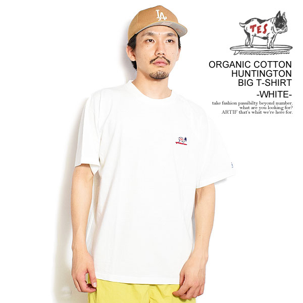 The Endless Summer エンドレスサマー TES ORGANIC COTTON HUNTINGTON BIG T-SHIRT -WHITE- メンズ Tシャツ 半袖 atftps