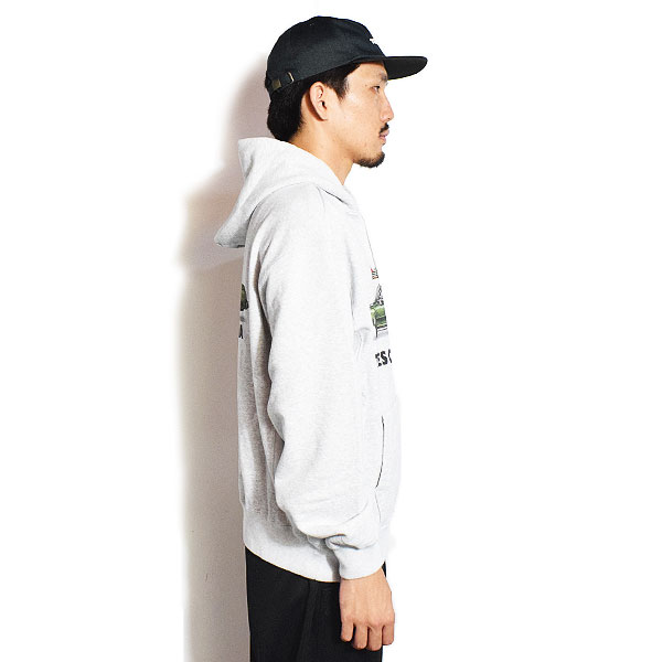 The Endless Summer エンドレスサマー TES 4 BUHI CHASING THE WAVES SWEAT PARKA -MIX GRAY- メンズ パーカー atftps