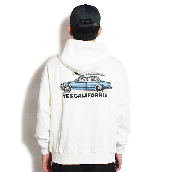 The Endless Summer エンドレスサマー TES 4 BUHI CHASING THE WAVES SWEAT PARKA -WHITE- メンズ パーカー atftps