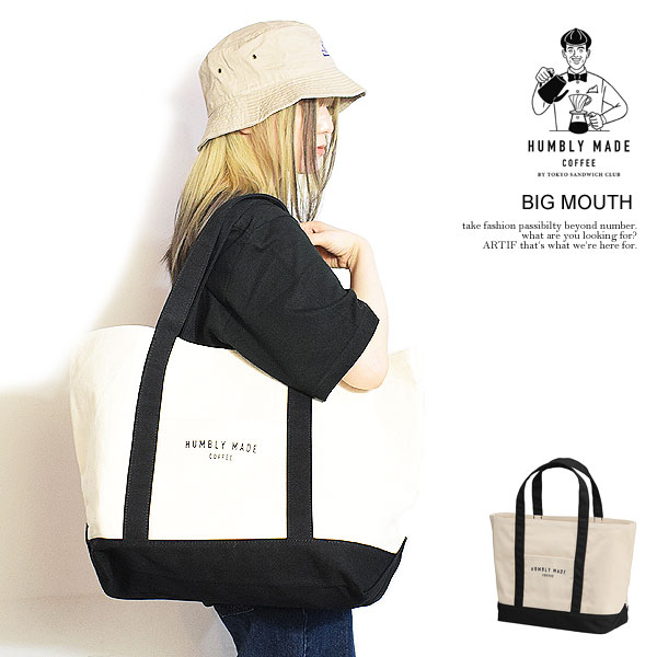 HUMBLY MADE COFFEE ハンブリーメイドコーヒー BIG MOUTH メンズ トートバッグ キャンバス TOKYO SANDWICH CLUB