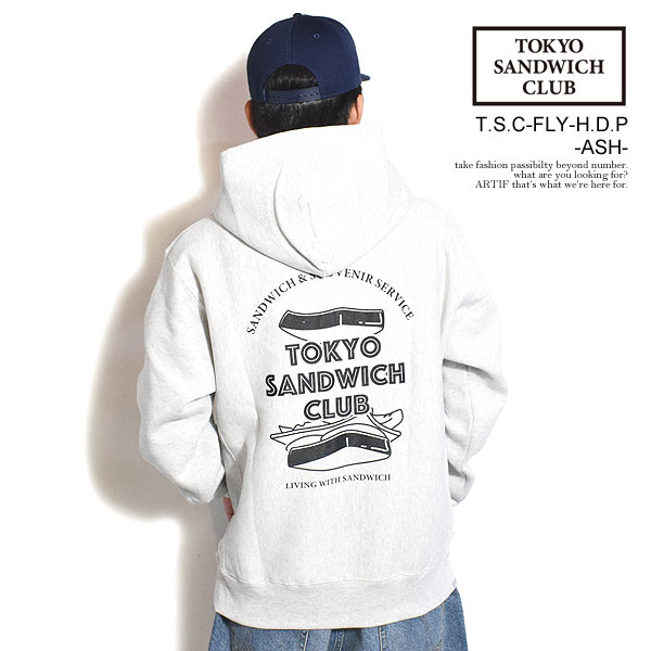 TOKYO SANDWICH CLUB トウキョウサンドウィッチクラブ T.S.C-FLY-H.D.P -ASH- メンズ パーカー プルオーバー 裏起毛 atftps