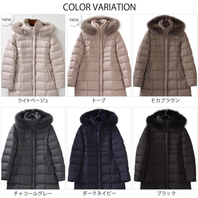 ダウンコート レディース ミディアム丈 Merfirge ダウン90% フォックス