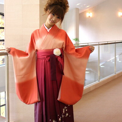 卒業式 袴セット レンタル  2尺袖着物＆袴 フルセットレンタル 赤 ピンク 袴レンタル 上品