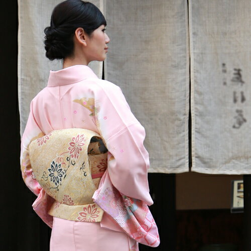 訪問着 レンタル 19点フルコーディネートレンタルセット「ピンク地に花