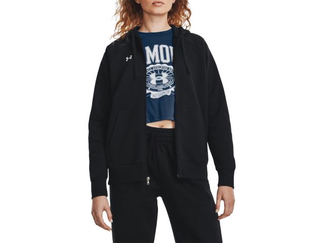 アンダーアーマー UNDER ARMOUR ライバルフリース フルジップ フーディー レディース 秋 冬 ブラック 黒 スポーツ フィットネス パーカー ジャケット 1379497-001
