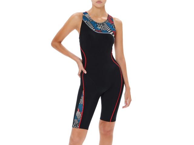 スピード speedo Asymmetry Loosen Kneeskin アシンメトリールースンニースキン レディース ブラック 黒 水泳 スイム フィットネス 水着 オールインワン SFW12403-BR