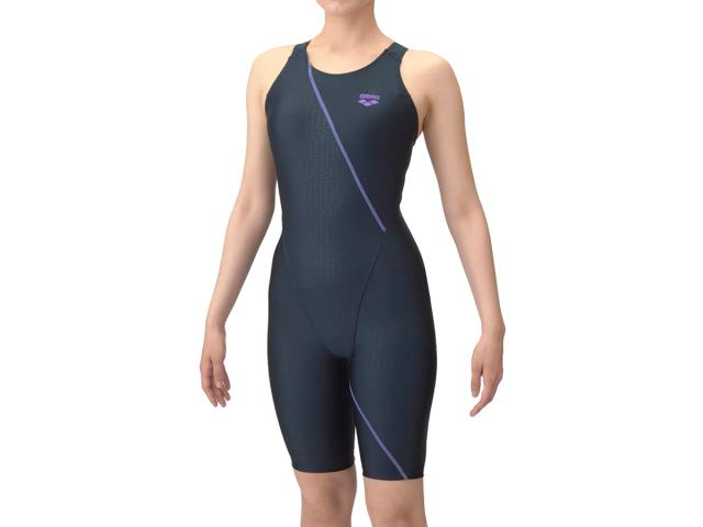 アリーナ arena アクアエクサ フィットネスワンピーススパッツ(オープンバック ひっかけパッド) レディース ネイビー 紺 水泳 スイム フィットネス 水着 オールインワン AS5SWF02L-NVPP