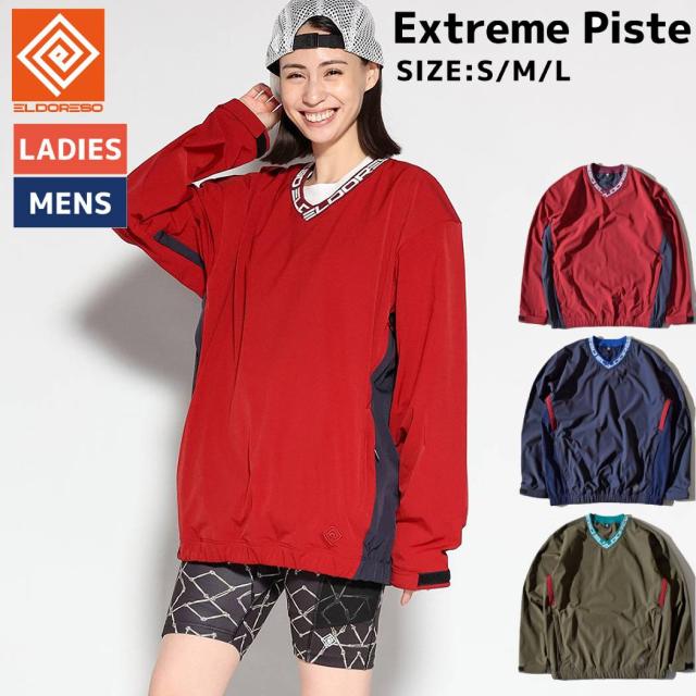 エルドレッソ ELDORESO Extreme Piste メンズ レディース ユニセックス 秋 冬 レッド ネイビー カーキ スポーツ ランニング ピステ 吸水 速乾 防蚊虫 E3201424