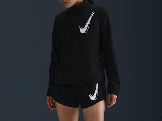 ナイキ NIKE Dri-FIT スウッシュ ランニングジャケット レディース ブラック 黒 スポーツ フィットネス フルジップ ジャケット HJ2229-010