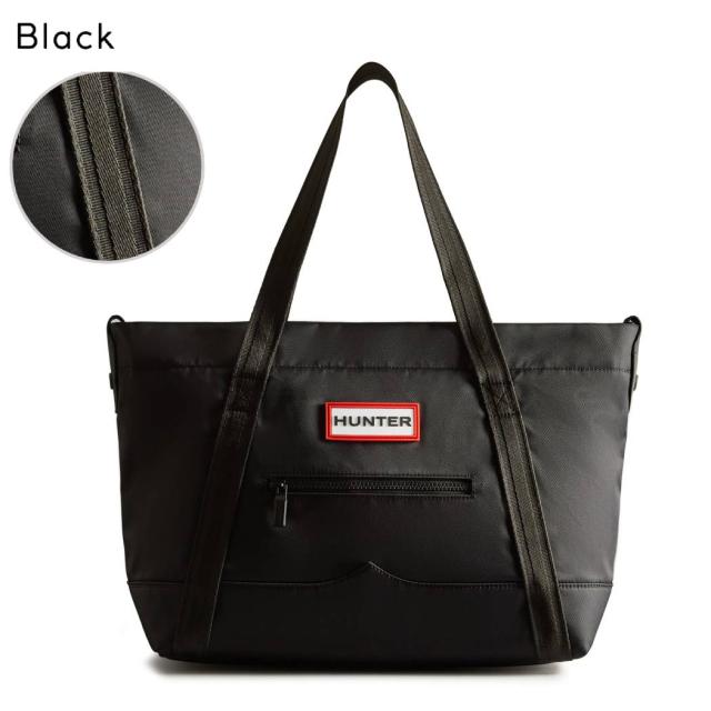 ハンター HUNTER 【正規取扱販売店】NYLON MIDI TOPCLIP TOTE ナイロン ミディアム トップ クリップ トート バッグ 13.06L メンズ レディース ブラック カジュアル バッグ 2WAY 通勤 通学 トートバッグ ショルダーバッグ ストラップ取り外し可能 UBS1201KBM