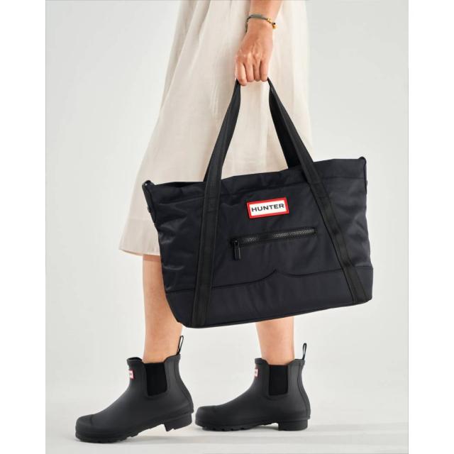 ハンター HUNTER 【正規取扱販売店】NYLON MIDI TOPCLIP TOTE ナイロン ミディアム トップ クリップ トート バッグ 13.06L メンズ レディース ブラック カジュアル バッグ 2WAY 通勤 通学 トートバッグ ショルダーバッグ ストラップ取り外し可能 UBS1201KBM