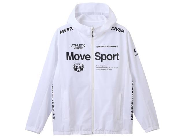 ムーブスポーツ MOVESPORT AIRY TRANSFER TAIKYU エアリー トランスファー タイキュウ フルジップフーディー 石川祐希選手着用 メンズ ホワイト 白 スポーツ トレーニング パーカー ジャケット ST5SJK22M-WH00