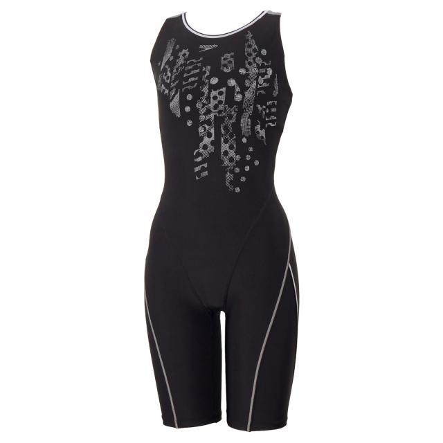 スピード speedo Crash Dot Loosen Kneeskin クラッシュドットルースンニースキン レディース ブラック 黒 水泳 スイム フィットネス 水着 オールインワン SFW12505-KV