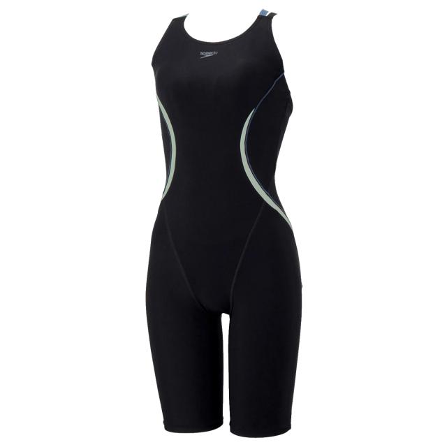 スピード speedo Oval Curvy Loosen Kneeskin オーバルカーヴィールースンニースキン レディース ブラック 黒 水泳 スイム フィットネス 水着 オールインワン SFW12510-K