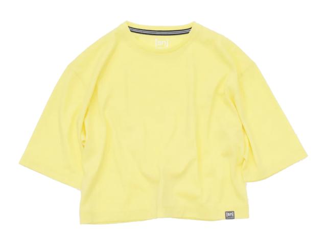 スーパーナチュラル sn super.natural エスエヌ クロップド Tシャツ レディース 春 夏 イエロー 黄色 スポーツ フィットネス 半袖 Tシャツ SNWJ10201-220