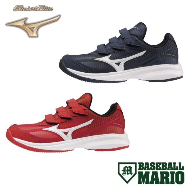 ミズノ MIZUNO グローバルエリート GlobalElite ウエーブライトレボラン エリート 一般 ベルト式 トレーニングシューズ ネイビー 野球 ソフトボール トレーニング トレシュー アップシューズ ベースボールマリオ 11GT221014