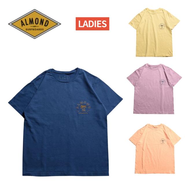 アーモンドサーフボードデザイン Almond Surfboards＆Design PARADISE emb. パラダイスemb メンズ レディース ピンク ネイビー オレンジ イエロー カジュアル 半袖 シャツ TS1016