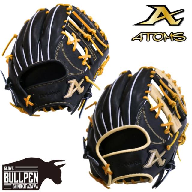 アトムズ ATOMS 専用グラブ袋付き National Line 軟式グラブ 内野手用 021型 一般 28.7cm ナショナルライン 2025年モデル 野球 軟式 グローブ 学生 草野球 ベースボールマリオ ACN-021