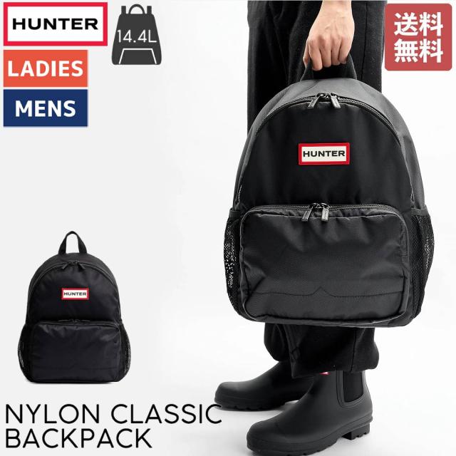 ハンター HUNTER 【正規取扱販売店】ナイロン クラシック バックパック 14.4L メンズ レディース ユニセックス NYLON CLASSIC BACKPACK ブラック 通勤 通学 カジュアル ビジネス バッグ リュック A4収納可 耐水 UBB3630KBM