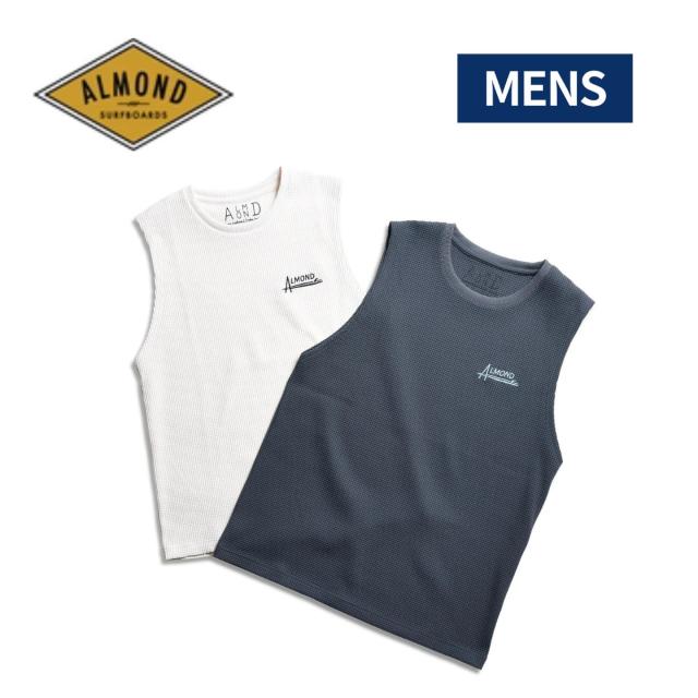 アーモンドサーフボードデザイン Almond Surfboards＆Design SB WAFFLE TUNK UT SBワッフルタンクUT メンズ チャコール ホワイト カジュアル シャツ SF8003